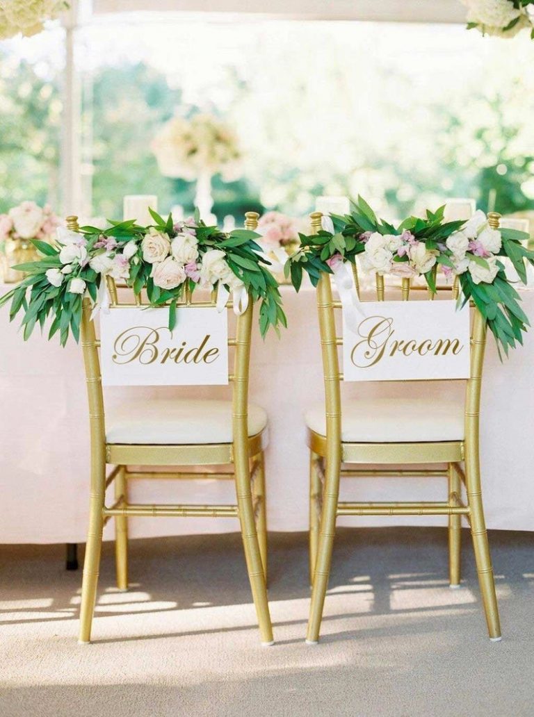 Decorative Wedding Chair Signs – Elegant Wedding Ideas