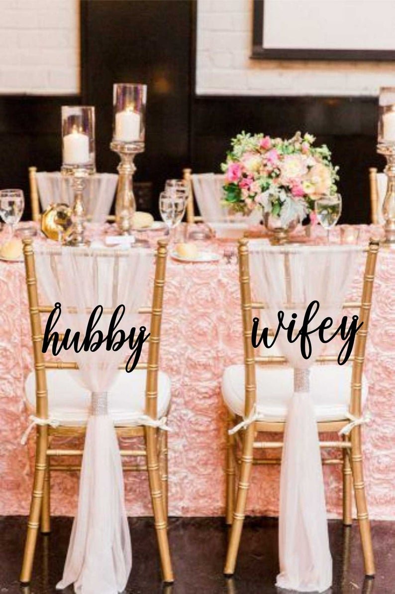 Decorative Wedding Chair Signs – Elegant Wedding Ideas