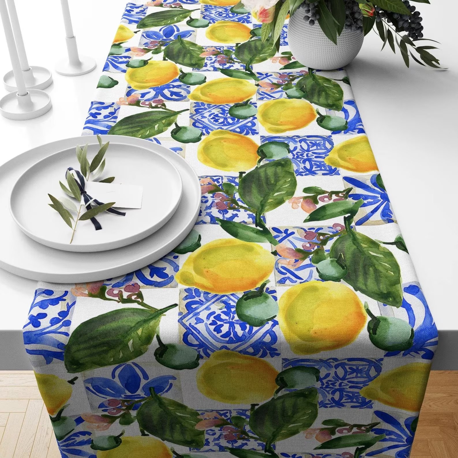 Amalfi Blue Tiles & Lemons Bridal Shower – Elegant Wedding Ideas
